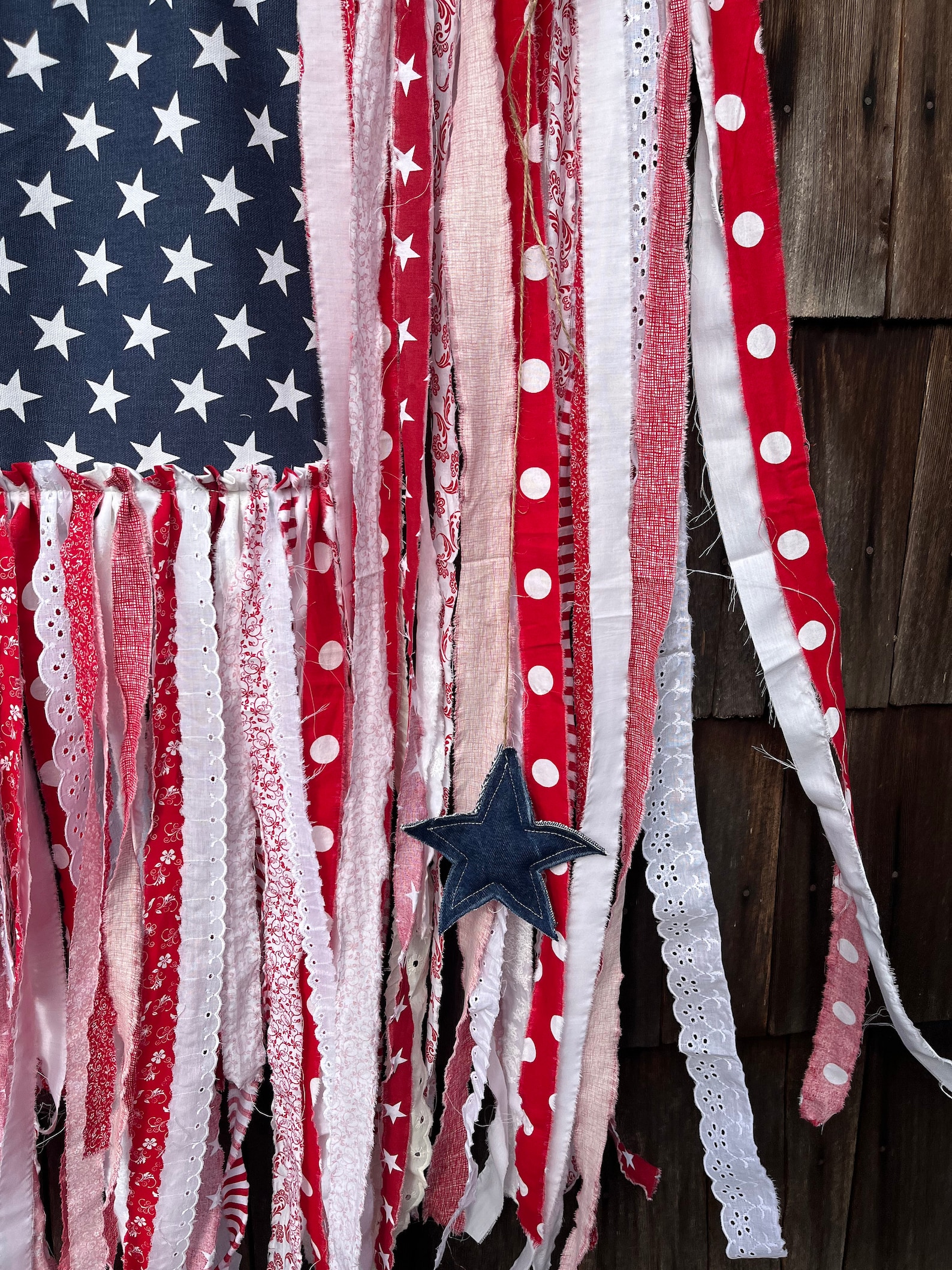 American Rag Flag Americana Wall Hanging Porch Decor USA Fall - Etsy