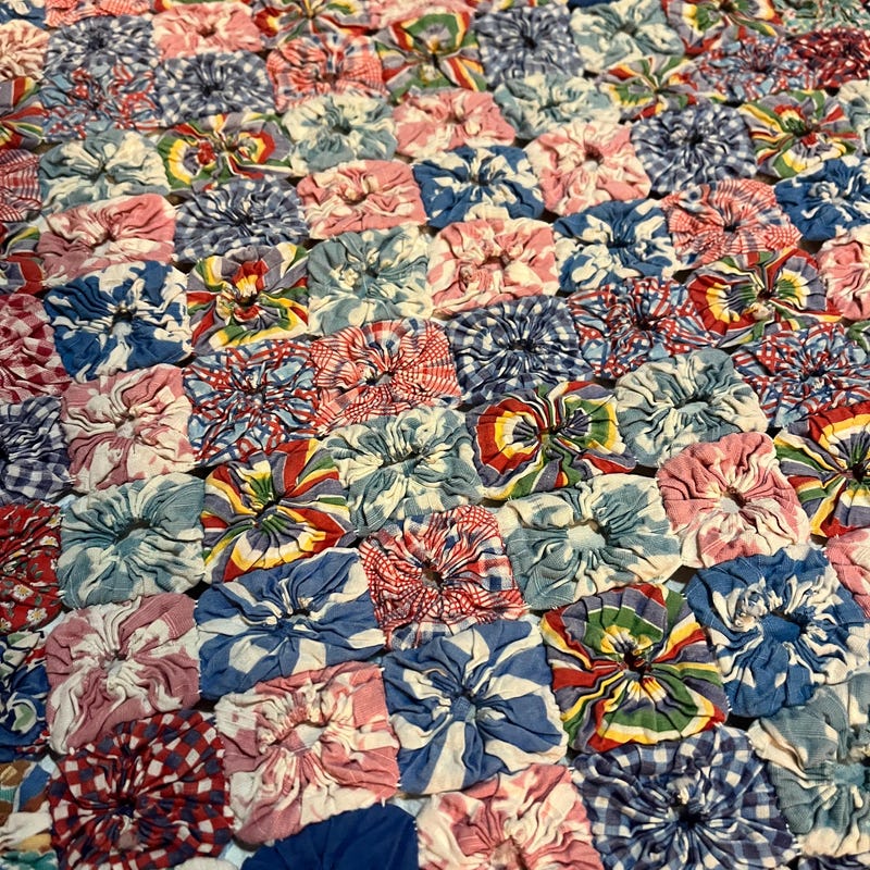 Yoyo Bedspread - Etsy
