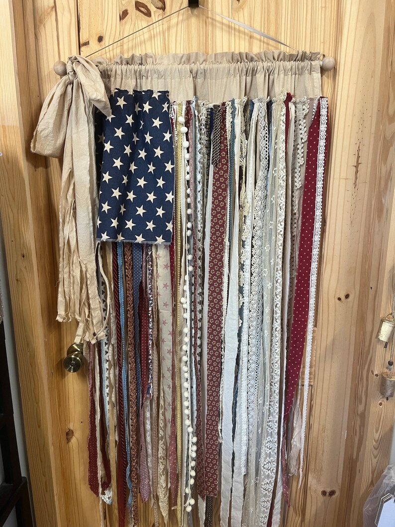 Primitive American Flag Ribbon Vintage Lace Trims 24x50 - Etsy