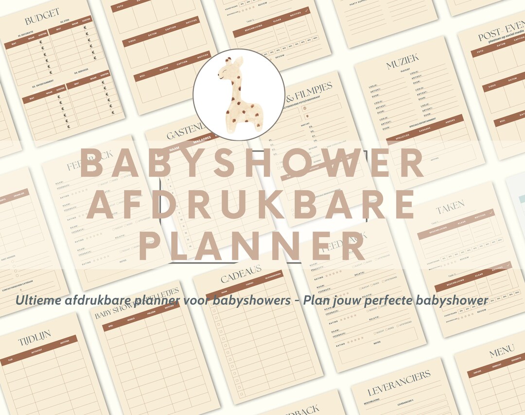 Printable Baby Shower Planner - Plan Your Perfect Baby Shower With Our ...