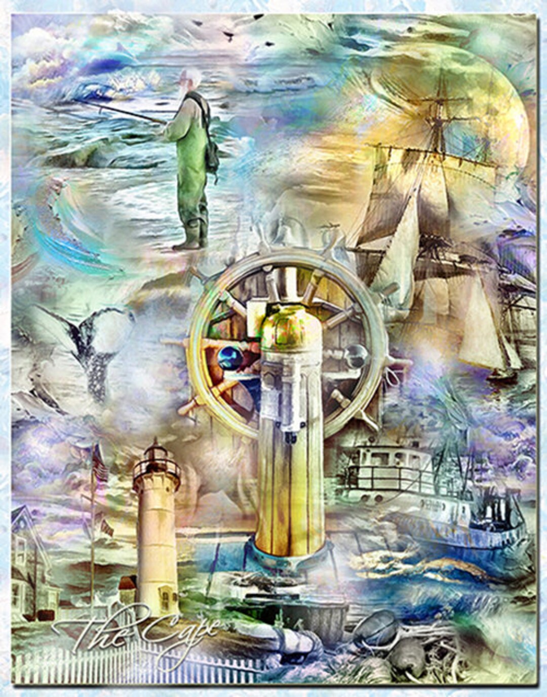 The Cape Cod, an Artistic Collage - Etsy