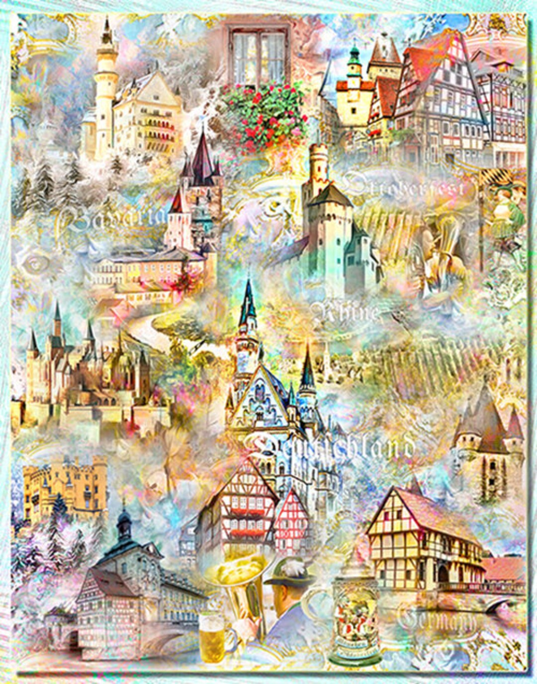 Germany an Artistic Collage - Etsy