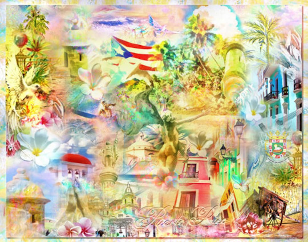 Puerto Rico Dream an Artistic Collage - Etsy