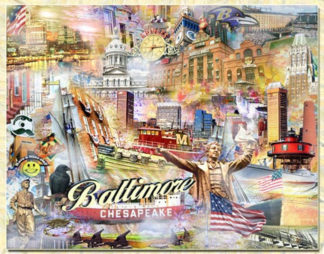 Baltimore an Artistic Collage - Etsy