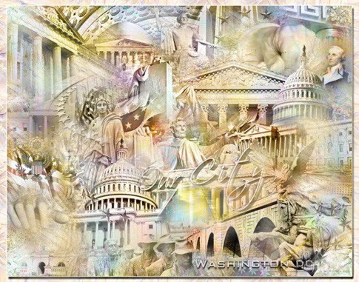 Washington DC an Artistic Collage - Etsy