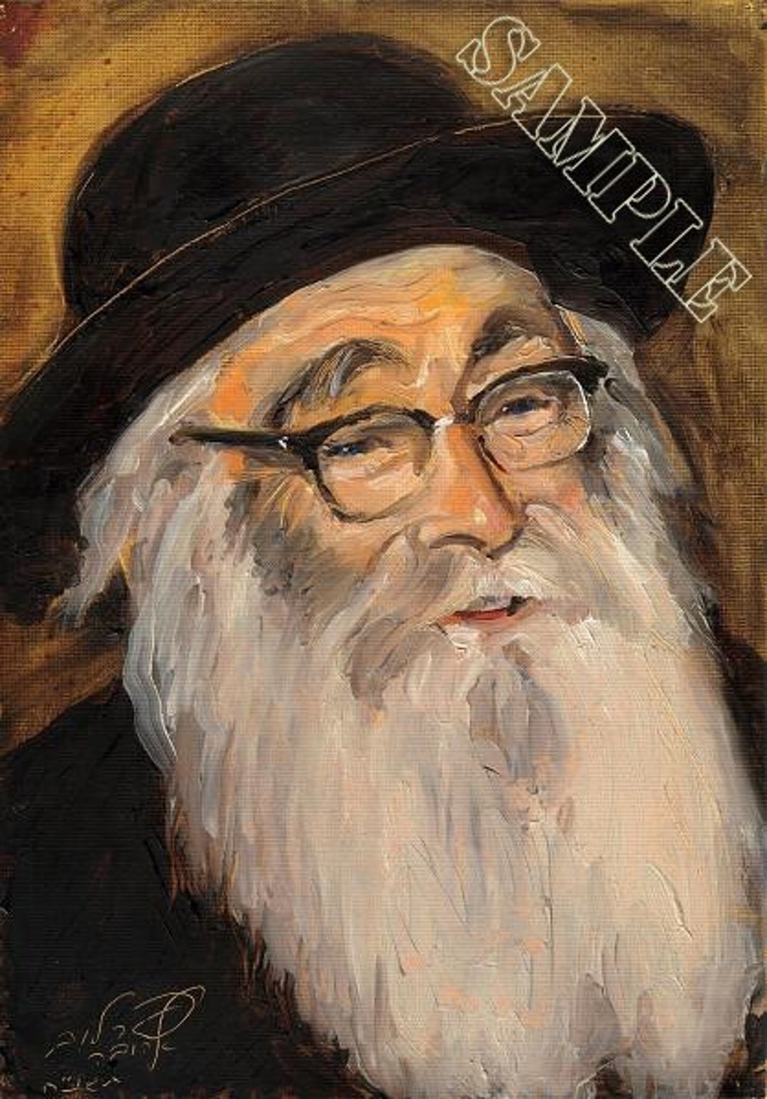 Portrait of Rabbi Levin - Etsy