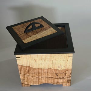 Wooden Box, Fantastic Landscape in Spalted Maple, OOAK Gift, Collectors ...