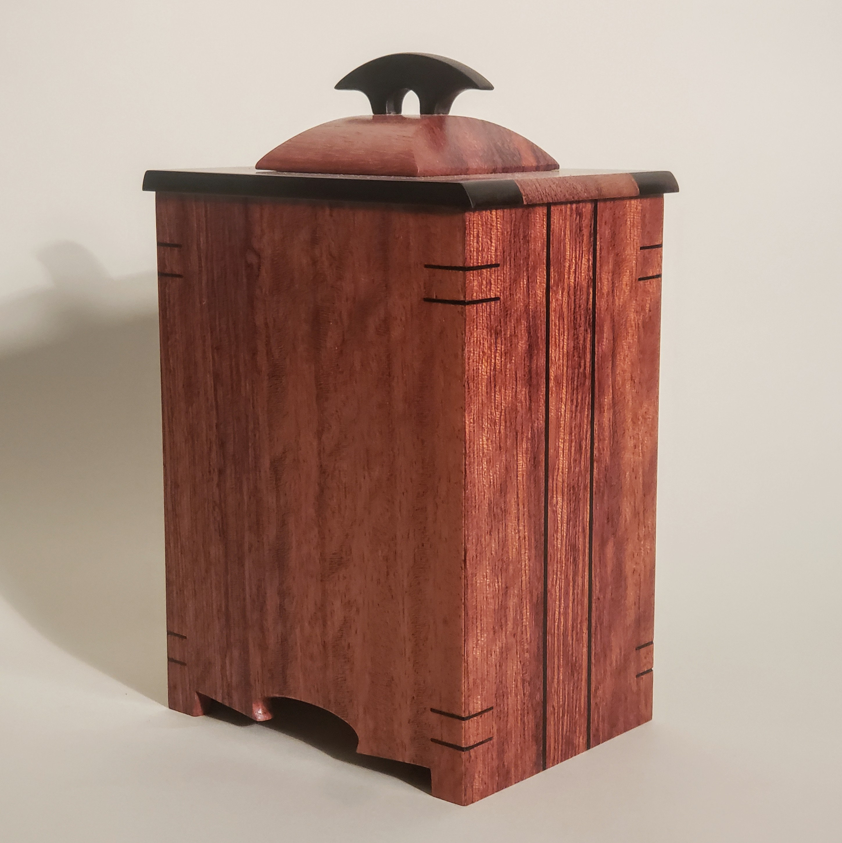 Exotic Wood Urn Vessel Box Handcrafted by Sewelson - Etsy