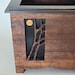 Shedua Wood Box Full Moon and Trees Dark Wood Square Box Handcrafted by ...