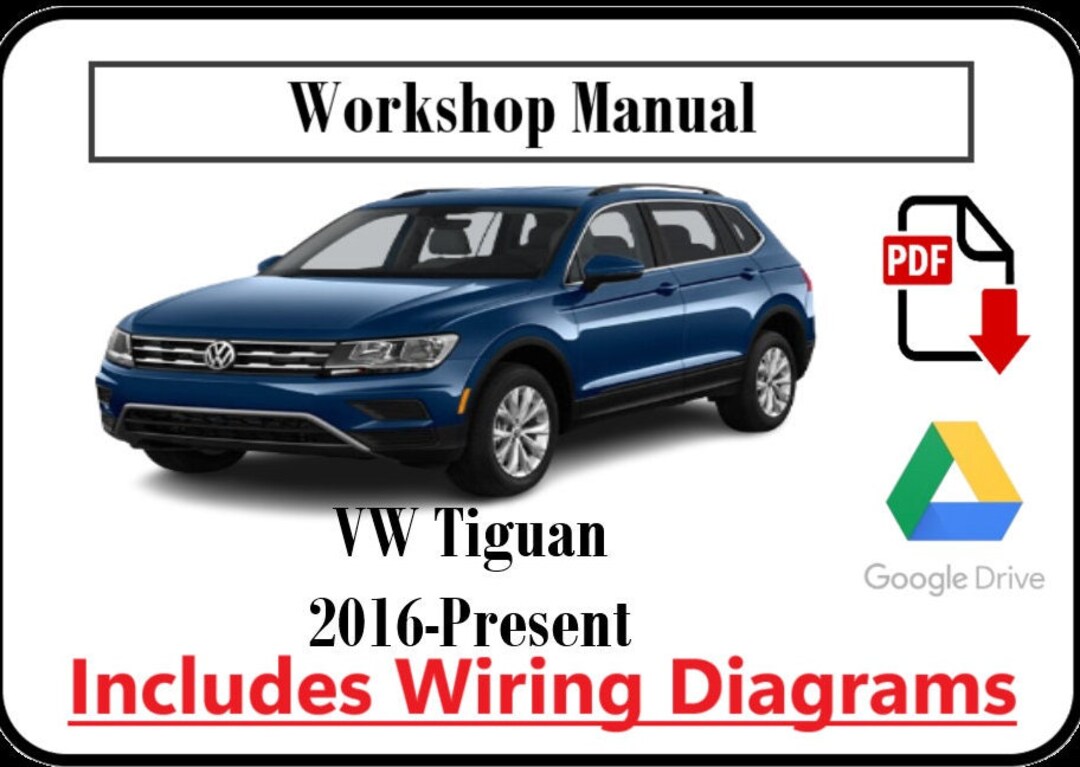 Workshop Manual VW Tiguan 2016-present - Etsy