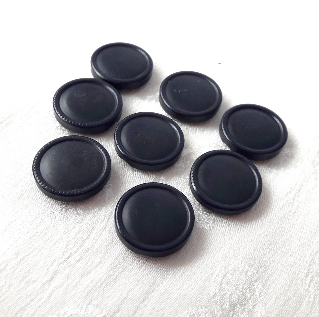 Navy Blue Buttons With Decorative Edge, Medium 19mm 3/4 Inch, Set of 8 ...