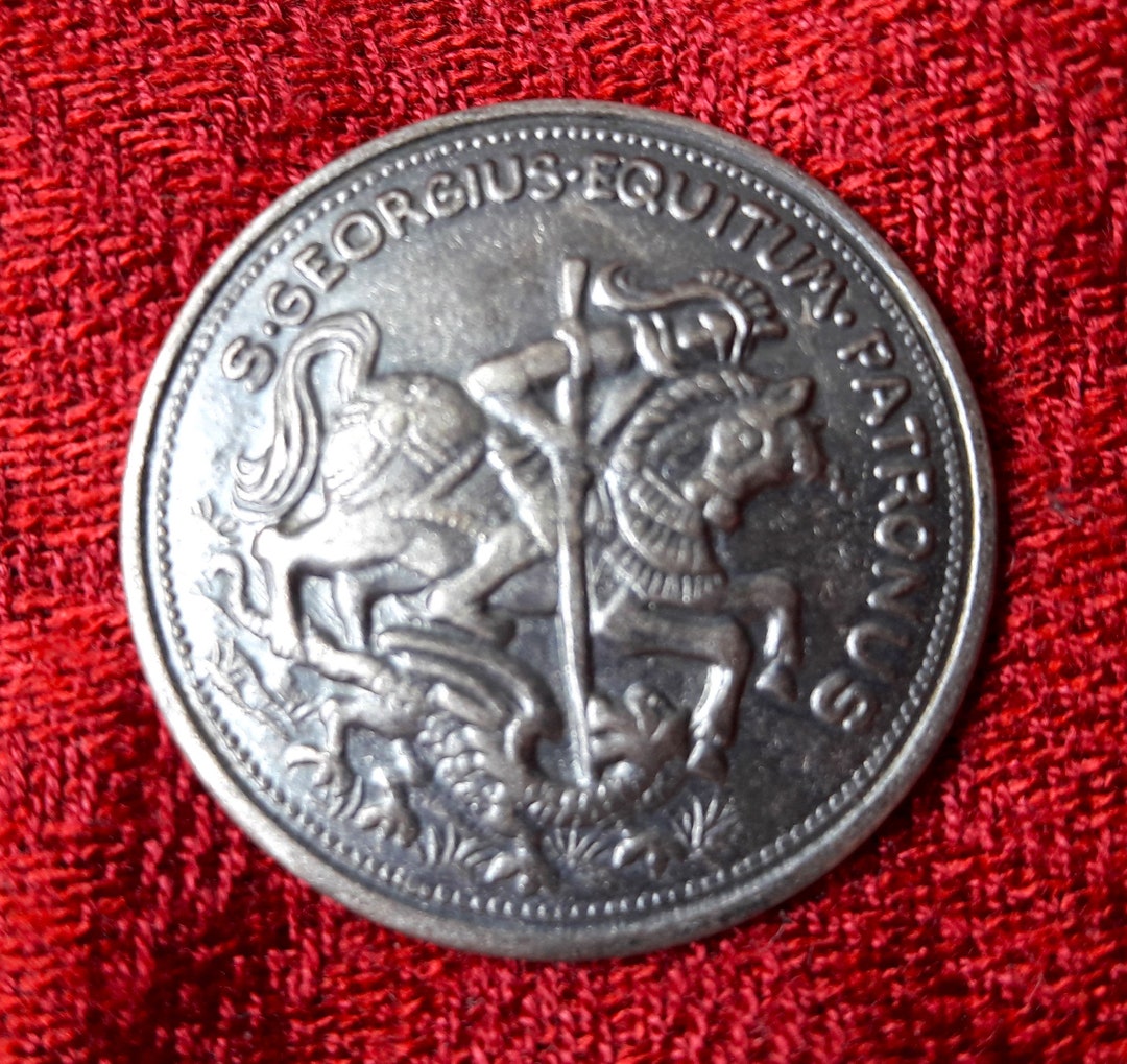 Vintage St. George Coin Buttons, 20mm & 26mm, 7/8 Inch and 1 Inch ...