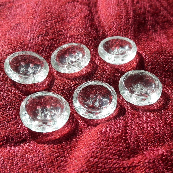 Clear Glass Buttons - Etsy