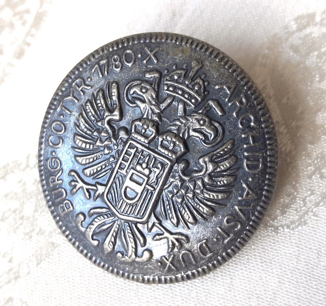 Imperial Austrian Coin Buttons, 27mm 1 Inch, Set of 5, Traditional ...
