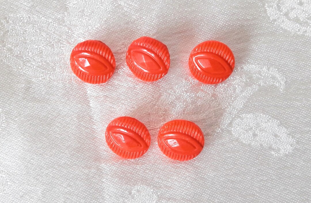 Tiny Red Glass Eye Buttons, Set of 5, 8 Mm, 3/8 Inch, Evil Eye, Small ...