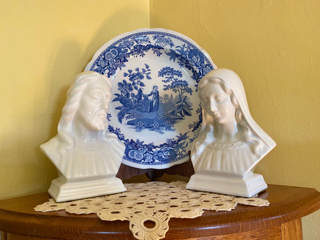 Jesus and Mary Busts Pair - Etsy