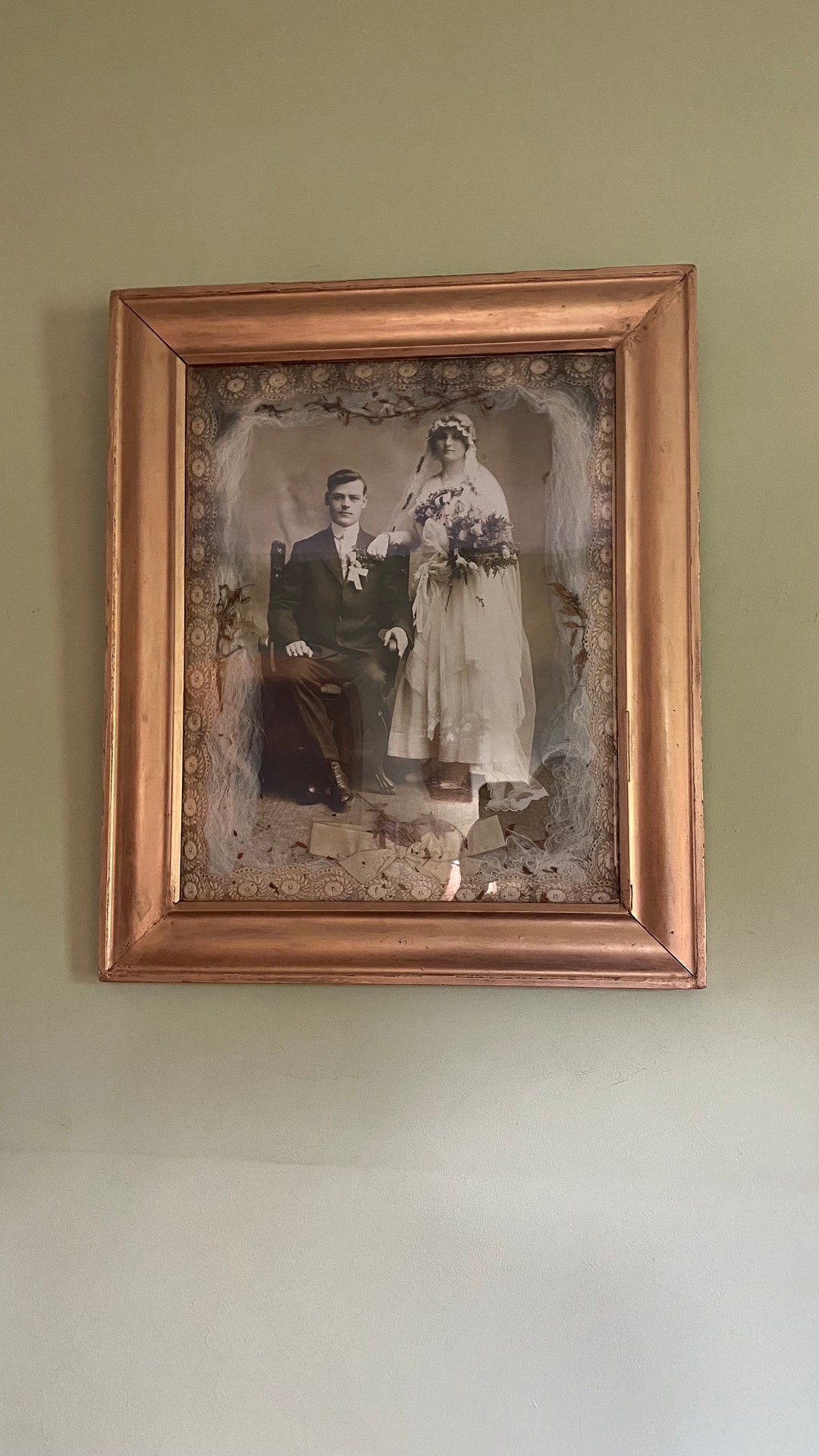 Antique Wedding Photo Shadow Box - 21”x25” - Etsy