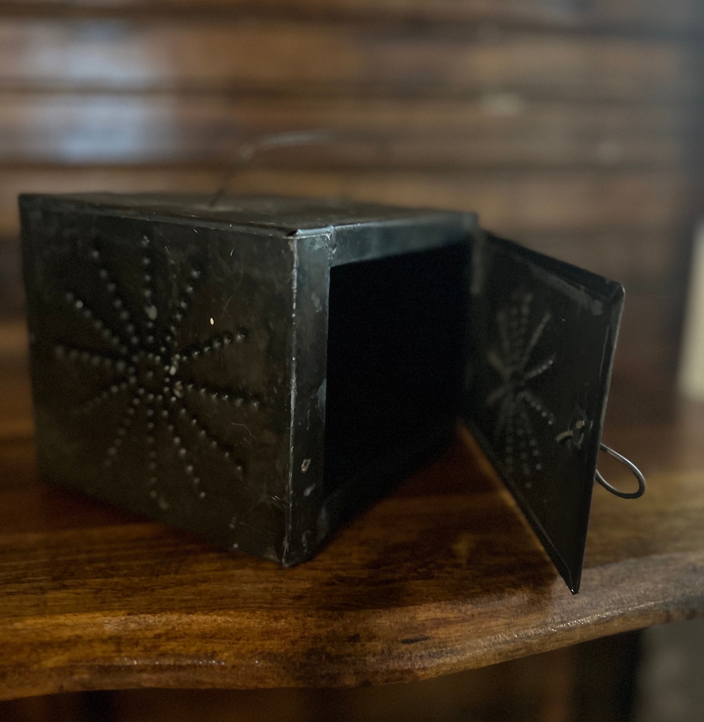 Vintage Primitive Tin Punch Box - Etsy