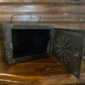 Vintage Primitive Tin Punch Box - Etsy