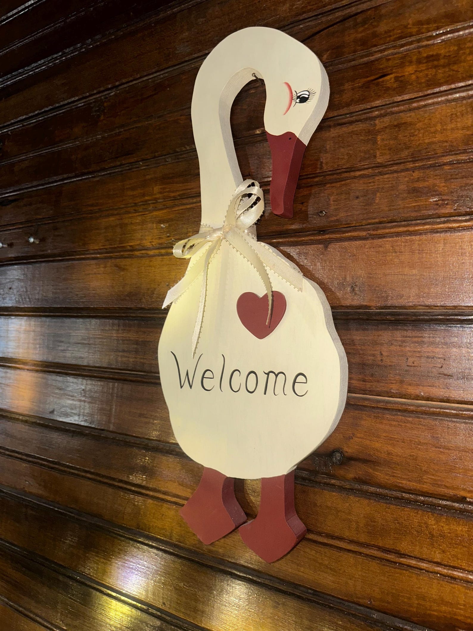 Vintage Hand Painted Country Welcome Goose Wall Hanging - Etsy