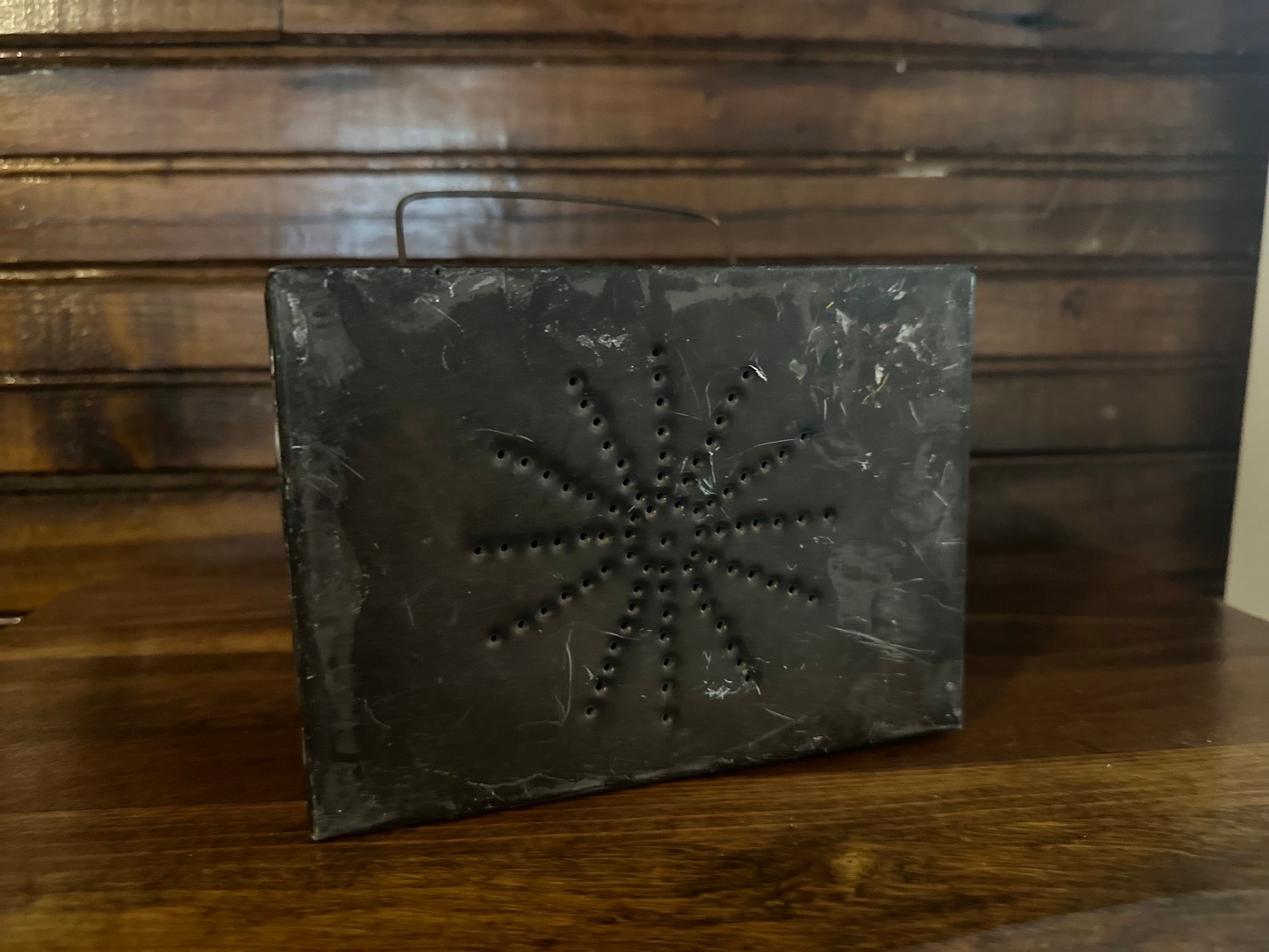 Vintage Primitive Tin Punch Box - Etsy