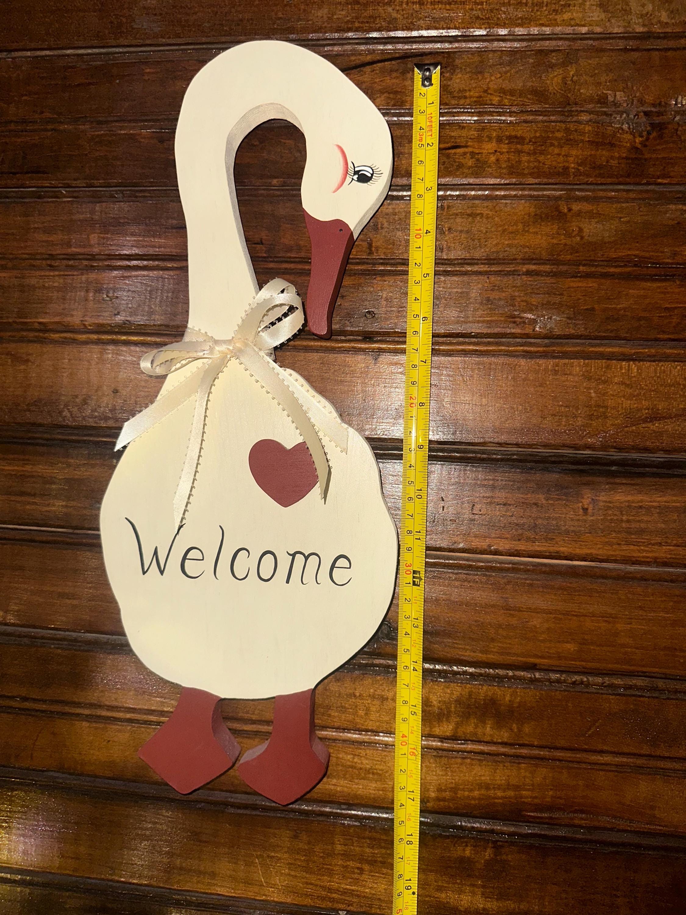 Vintage Hand Painted Country Welcome Goose Wall Hanging - Etsy