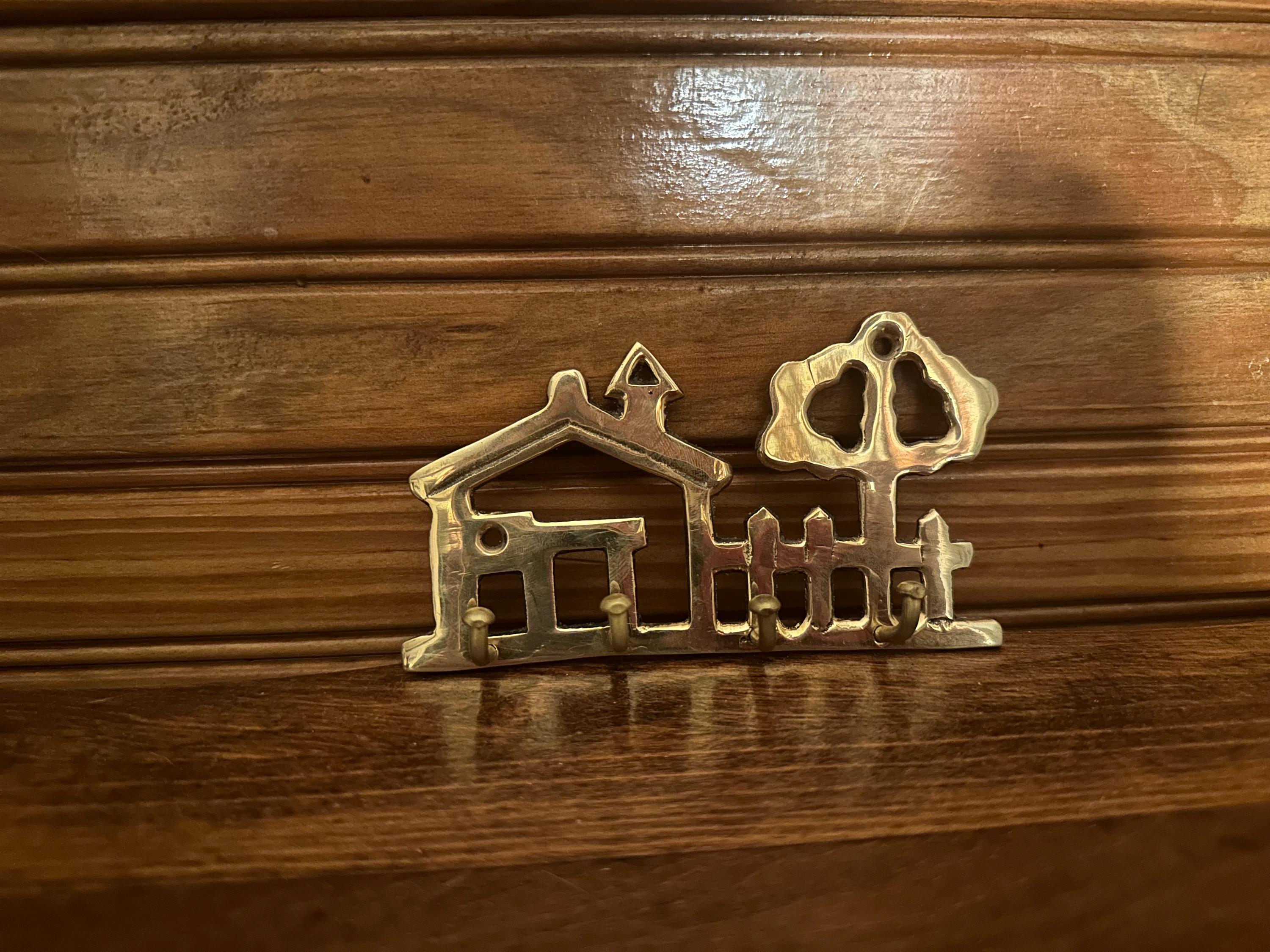Vintage Mid Century Brass Key Holder - Etsy