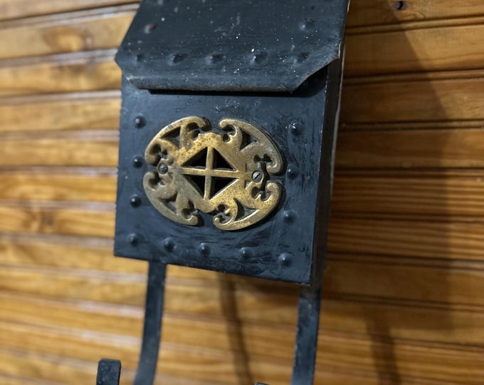 VTG Ornate Black/brass Hanging Mailbox - Etsy