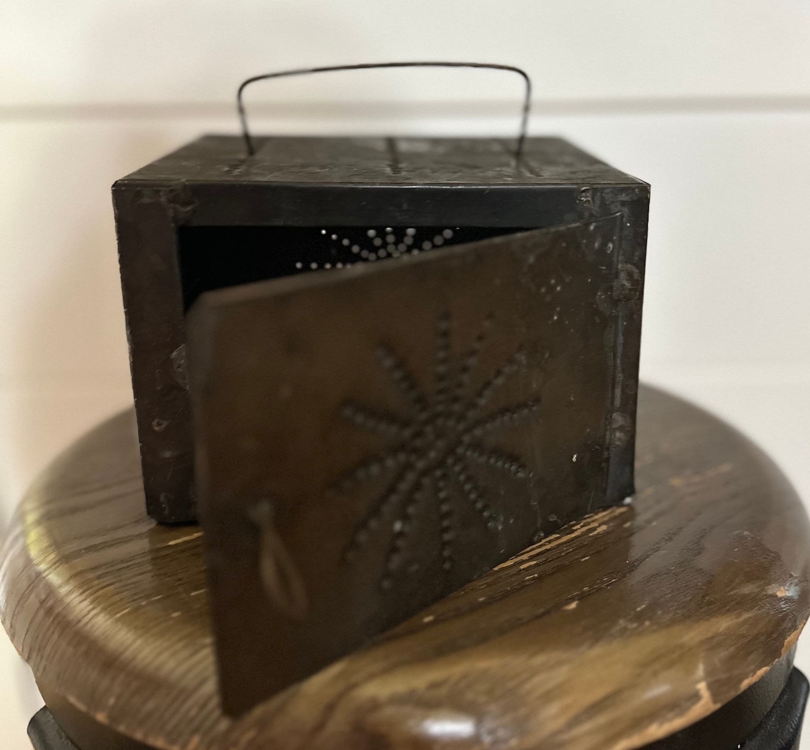 Vintage Primitive Tin Punch Box - Etsy