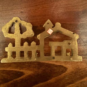 Vintage Mid Century Brass Key Holder - Etsy
