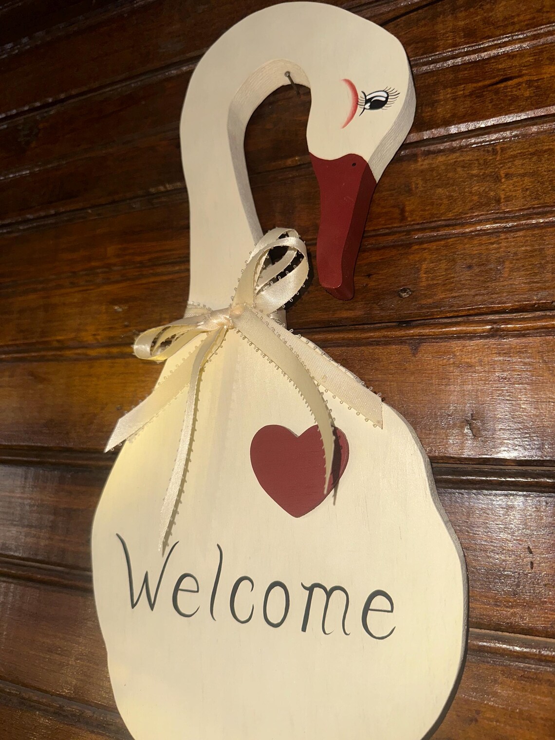 Vintage Hand Painted Country Welcome Goose Wall Hanging - Etsy