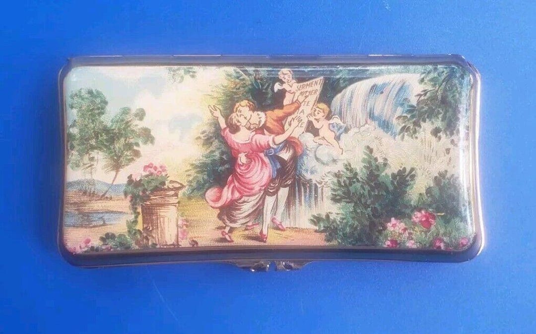 VTG Stratton Made in England Trinket Box / Cigarette Case Courtyard by ...