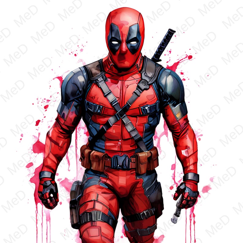 9 PNG Deadpool, Watercolor and Splash Styles, High Resolution PNG Files ...