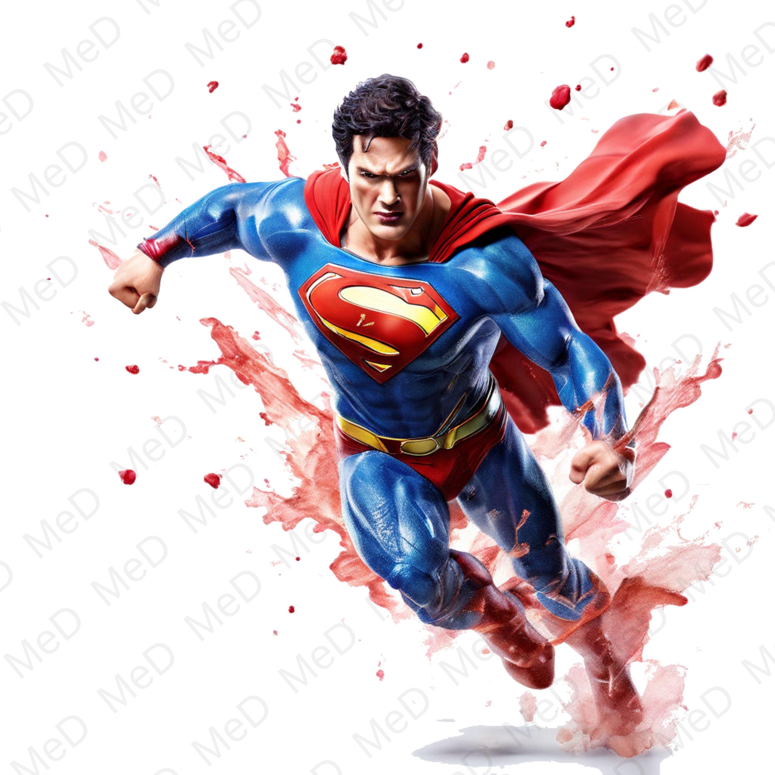 9 PNG Superman, Watercolor and Splash Styles, High Resolution PNG Files ...