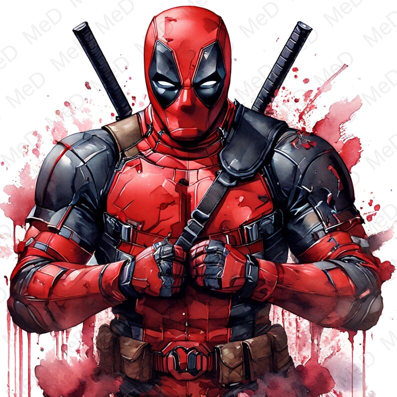 9 PNG Deadpool, Watercolor and Splash Styles, High Resolution PNG Files ...