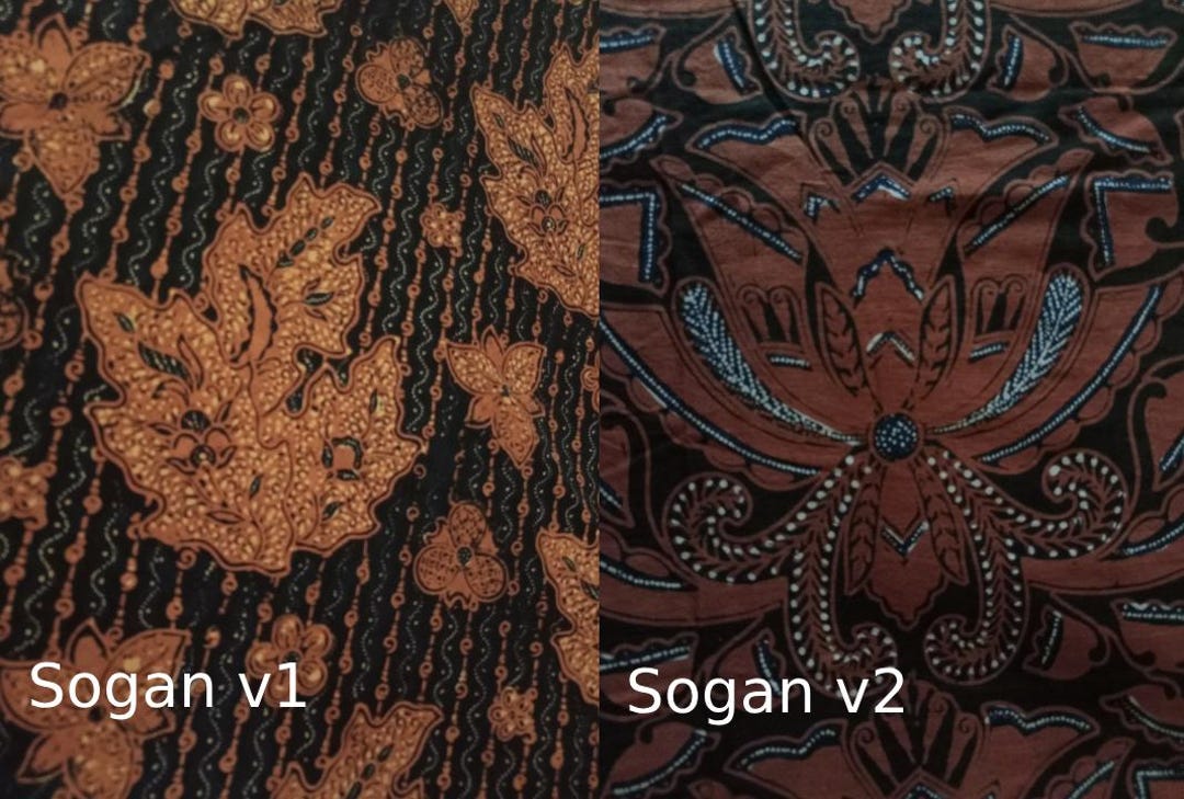 Batik Sogan Leaf Motif and Pisan Bali Vintage With Stamp Combination ...