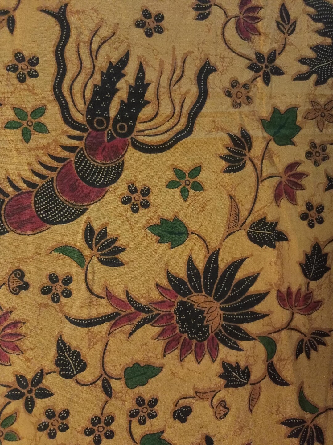 Vintage Sogan Batik Lawas | Rare Aquatic & Jungle Motifs | 1960s Hand ...