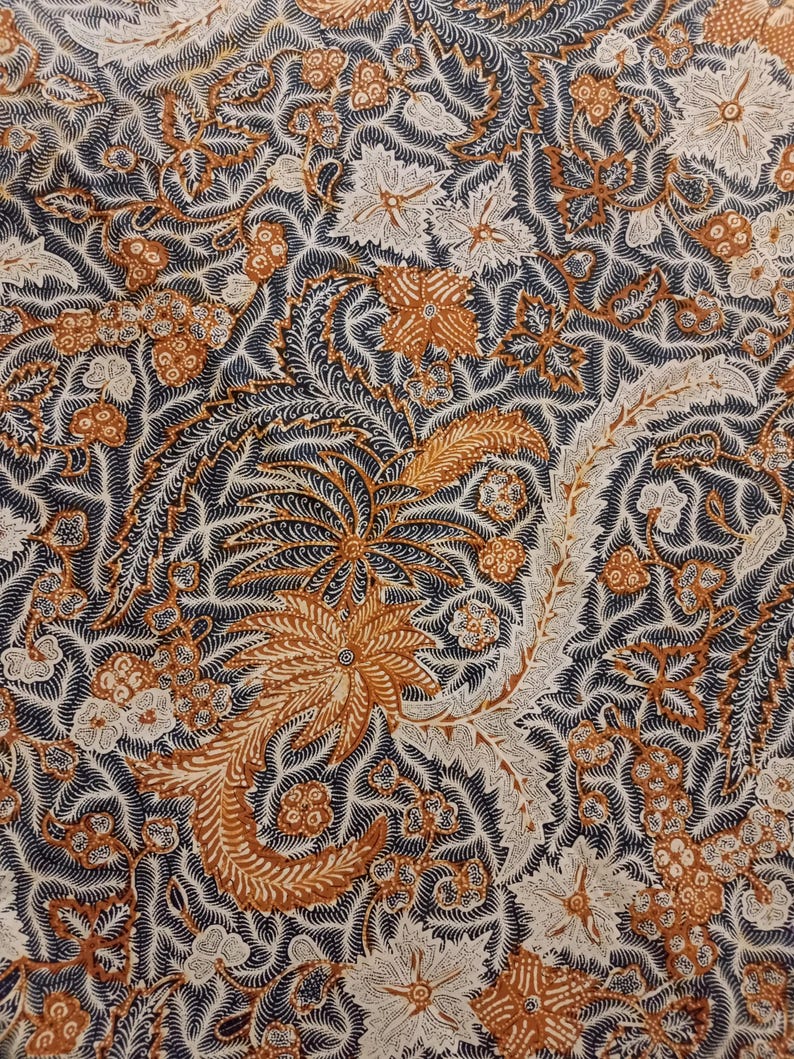 Hand-drawn Traditional Batik Tulis • Vintage Javanese Cotton Art Fabric ...