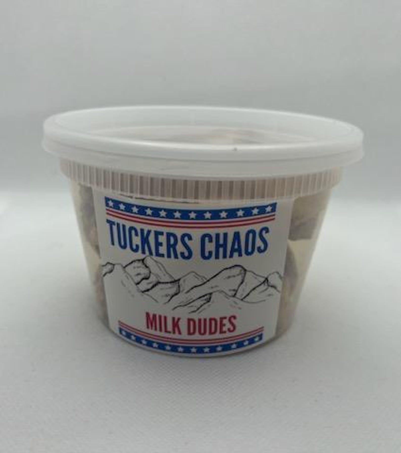 Freeze-dried Candy by Tuckers Chaos Milk Dudes Original Milk Duds in a Medium Container's ...