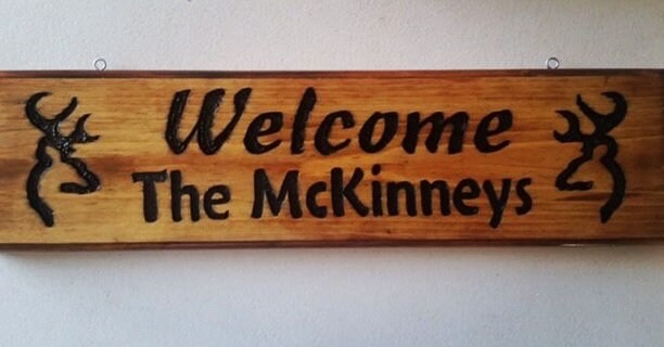 Wall Deror Wood Sign Carved Wood Sign 4x18 Inches Wedding Welcome Wood ...