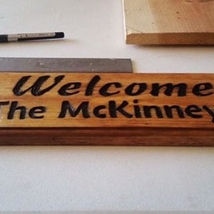 Wall Deror Wood Sign Carved Wood Sign 4x18 Inches Wedding Welcome Wood ...