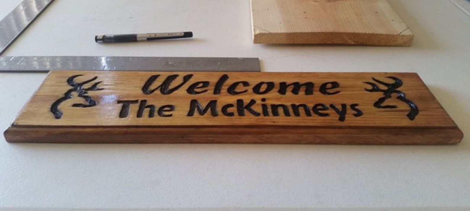 Wall Deror Wood Sign Carved Wood Sign 4x18 Inches Wedding Welcome Wood ...