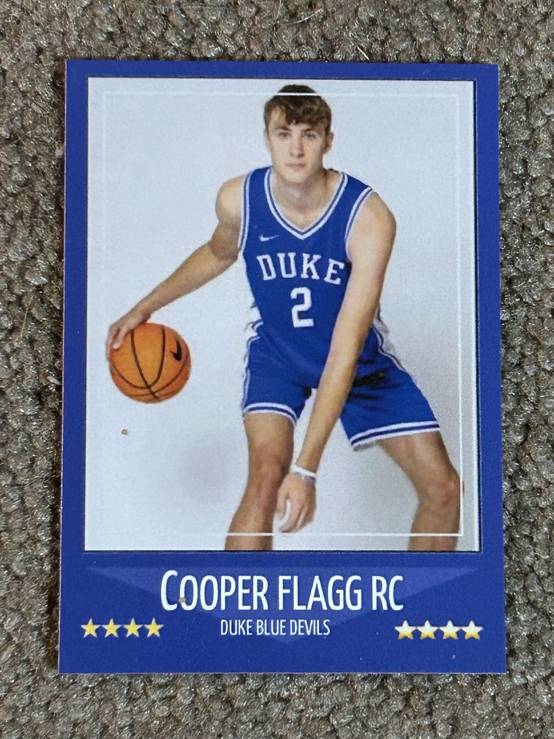 Cooper Flagg Short Print 50 Custom Rookie Card Duke Blue Devils - Etsy