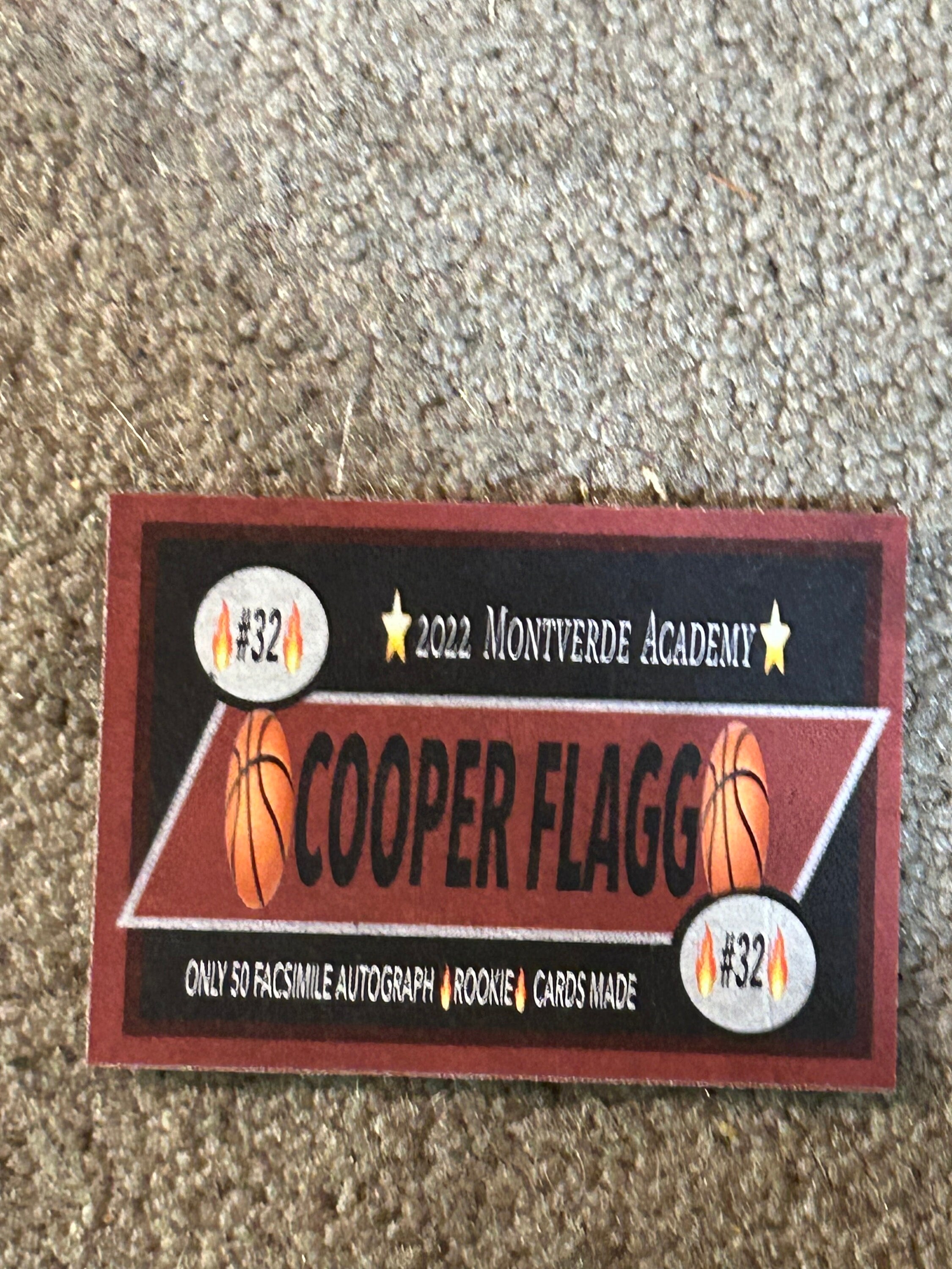 Cooper Flagg Short Print 50 Custom Rookie Card Montverde Academy - Etsy
