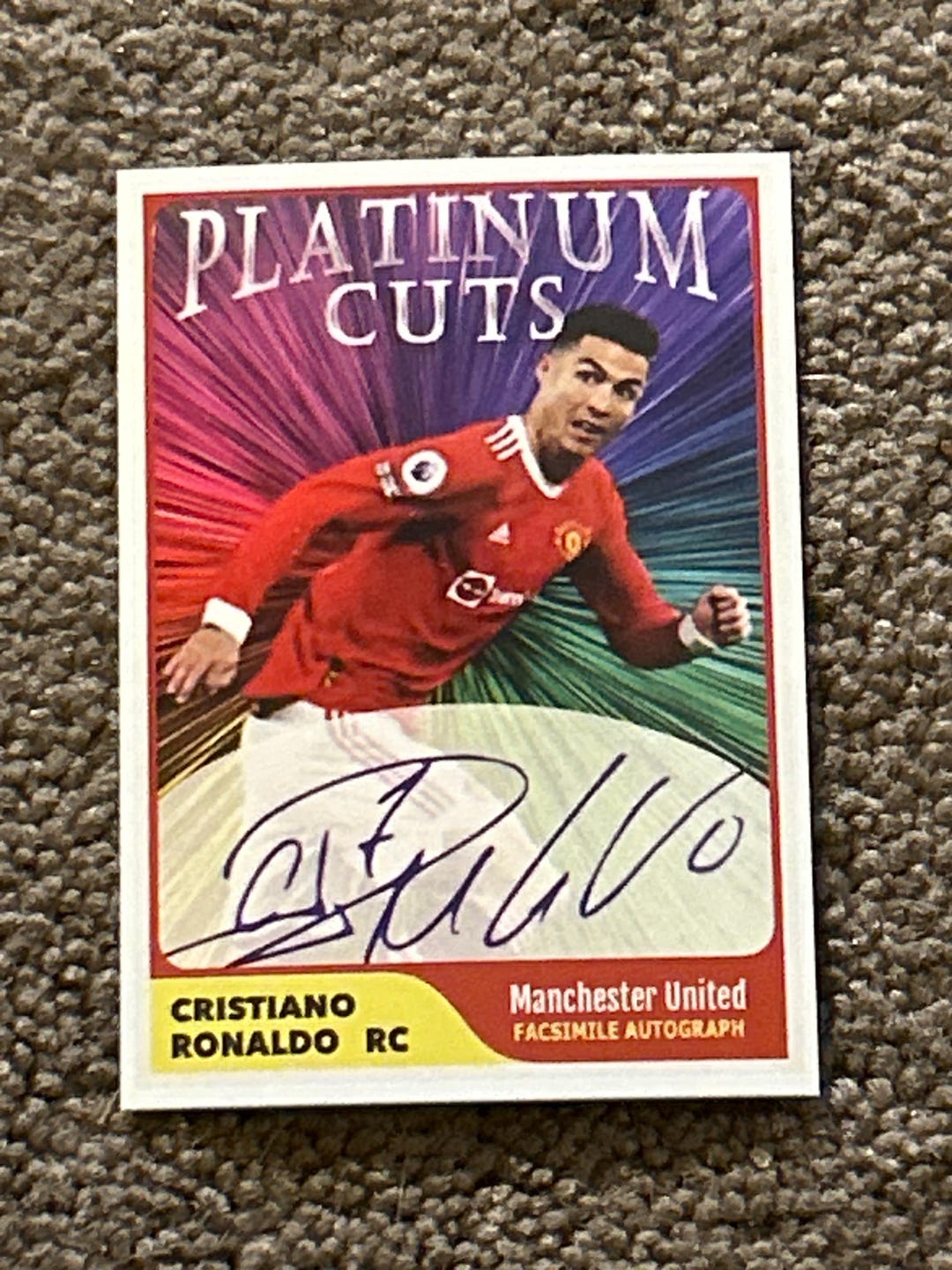 Cristiano Ronaldo Short Print 50 Manchesterunited Facsimile Autograph ...