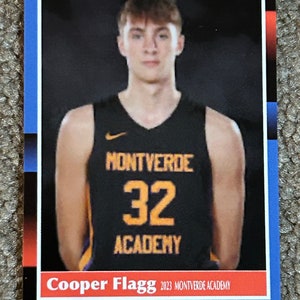 Cooper Flagg Short Print 50 Custom Rookie Card Montverde Academy - Etsy