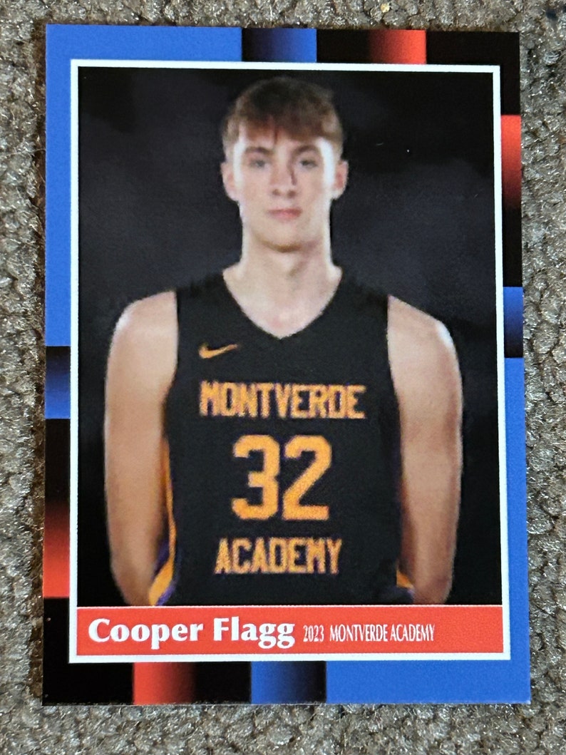 Cooper Flagg Short Print 50 Custom Rookie Card Montverde Academy - Etsy