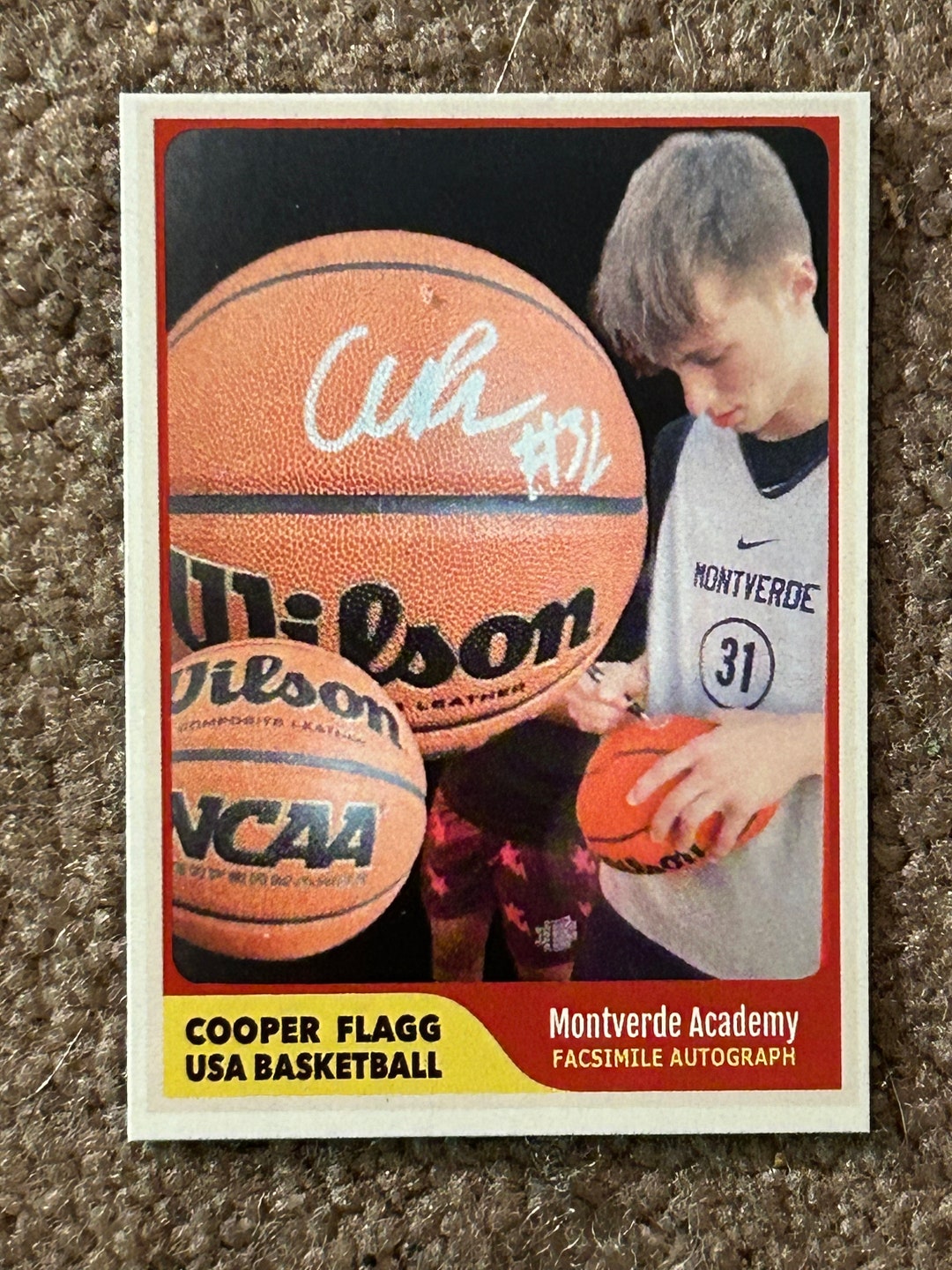 Cooper Flagg Short Print 50 Custom Rookie Card Montverde Academy - Etsy