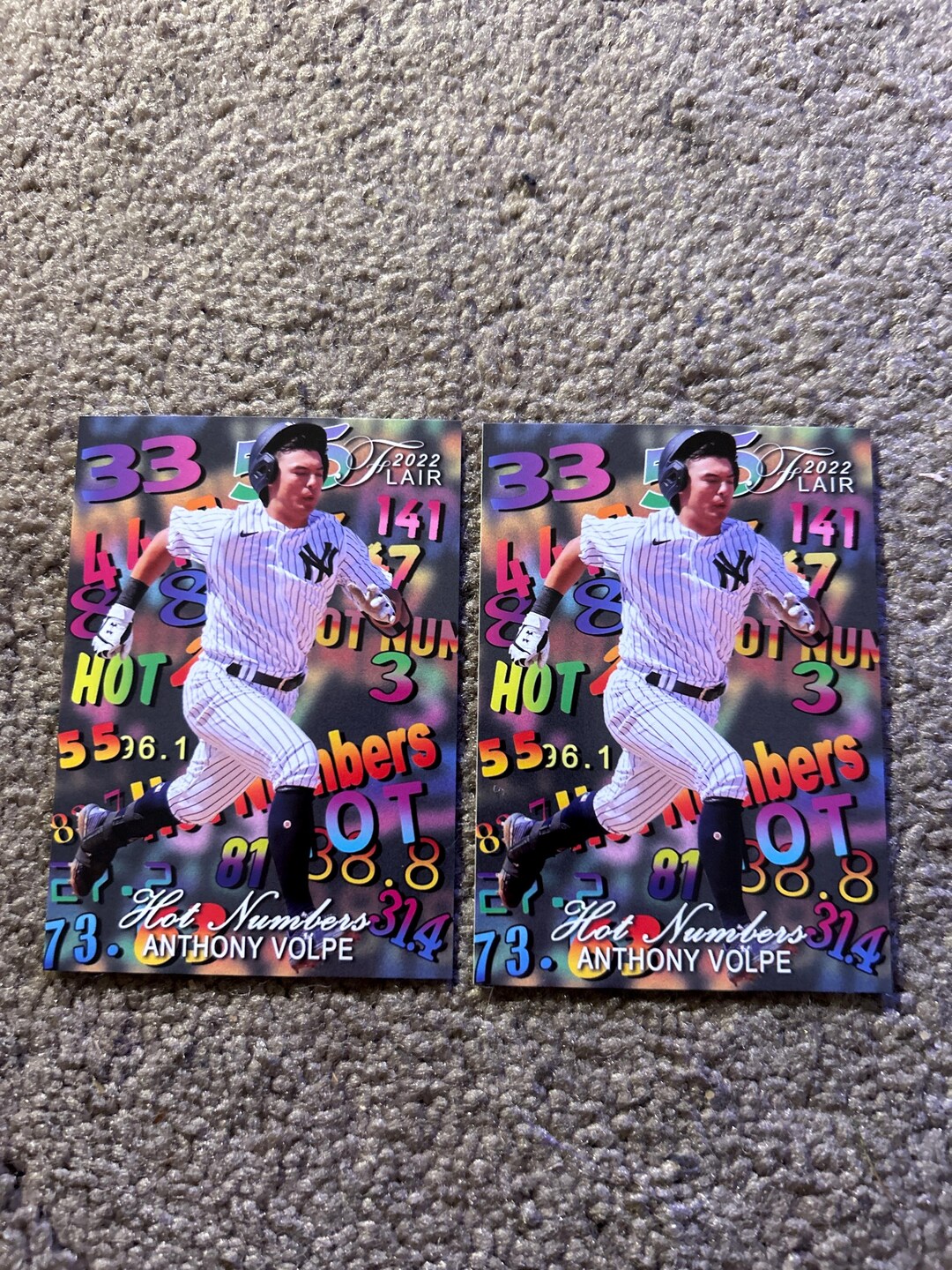 Anthony Volpe 2 Card 2022 Custom Rookie Lot New York Yankees Hot ...