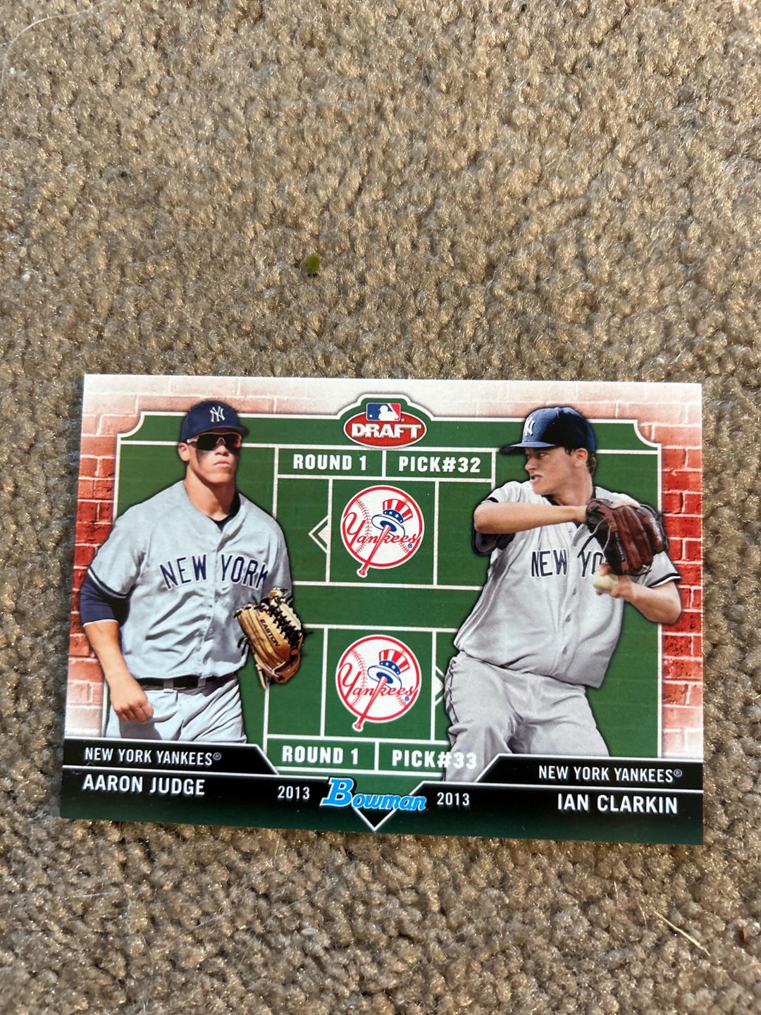 Aaron Judge and Ian Clarkin Bowman Rookie Card New York Yankees - Etsy